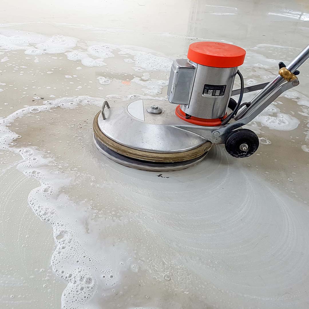 Floor scrubbing & Polishing - Clean Coat Services